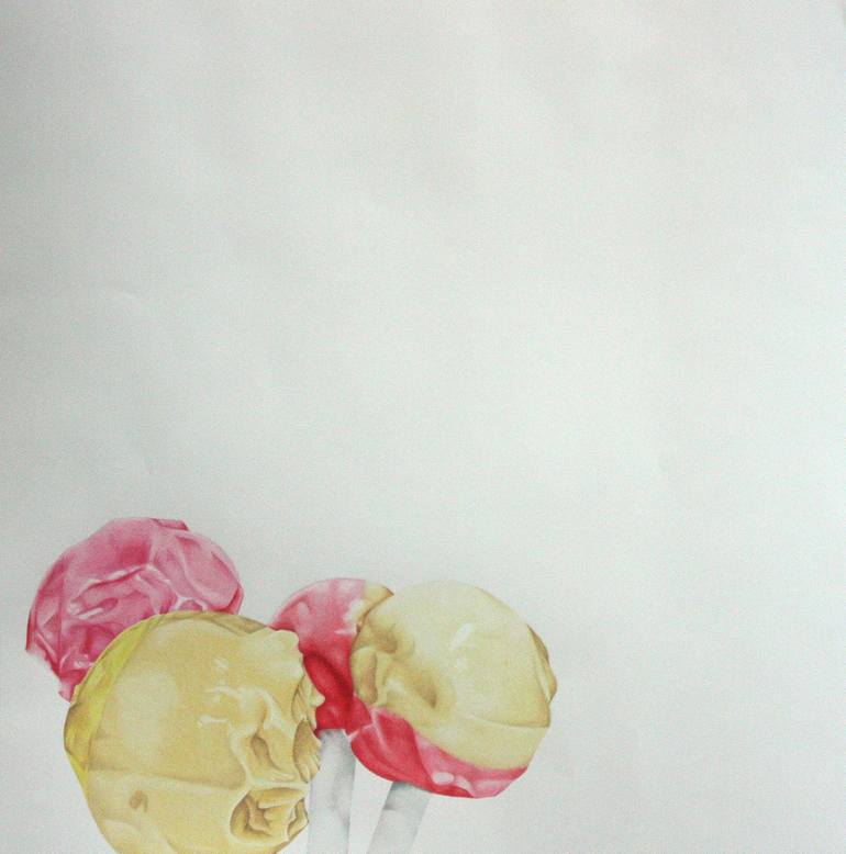 Bitted & Chewed Chupa-Chups Drawing by Erika Norris | Saatchi Art
