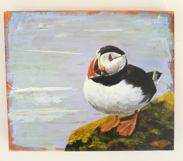 Puffin Painting by steven ferguson | Saatchi Art