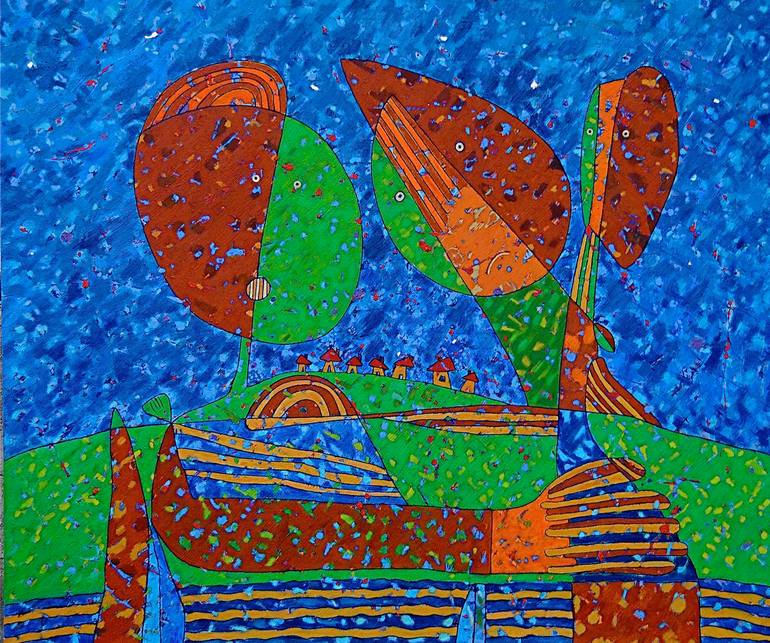 BEHIND CLOSED EYES - Keepers of water 2011/2012 Painting by Zeljko ...