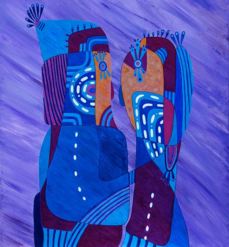 BEHIND CLOSED EYES - Together forever 2011/2012 Painting by Zeljko ...