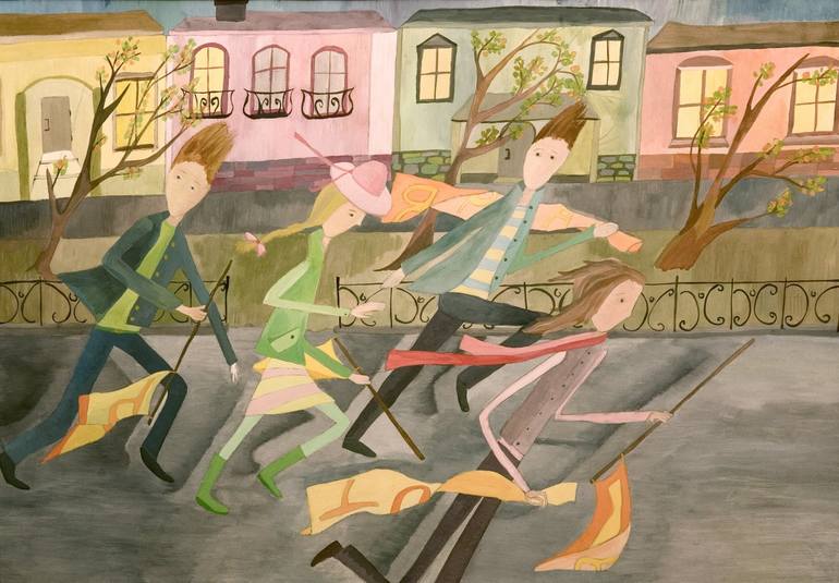 Children Painting by Maria Belousova | Saatchi Art