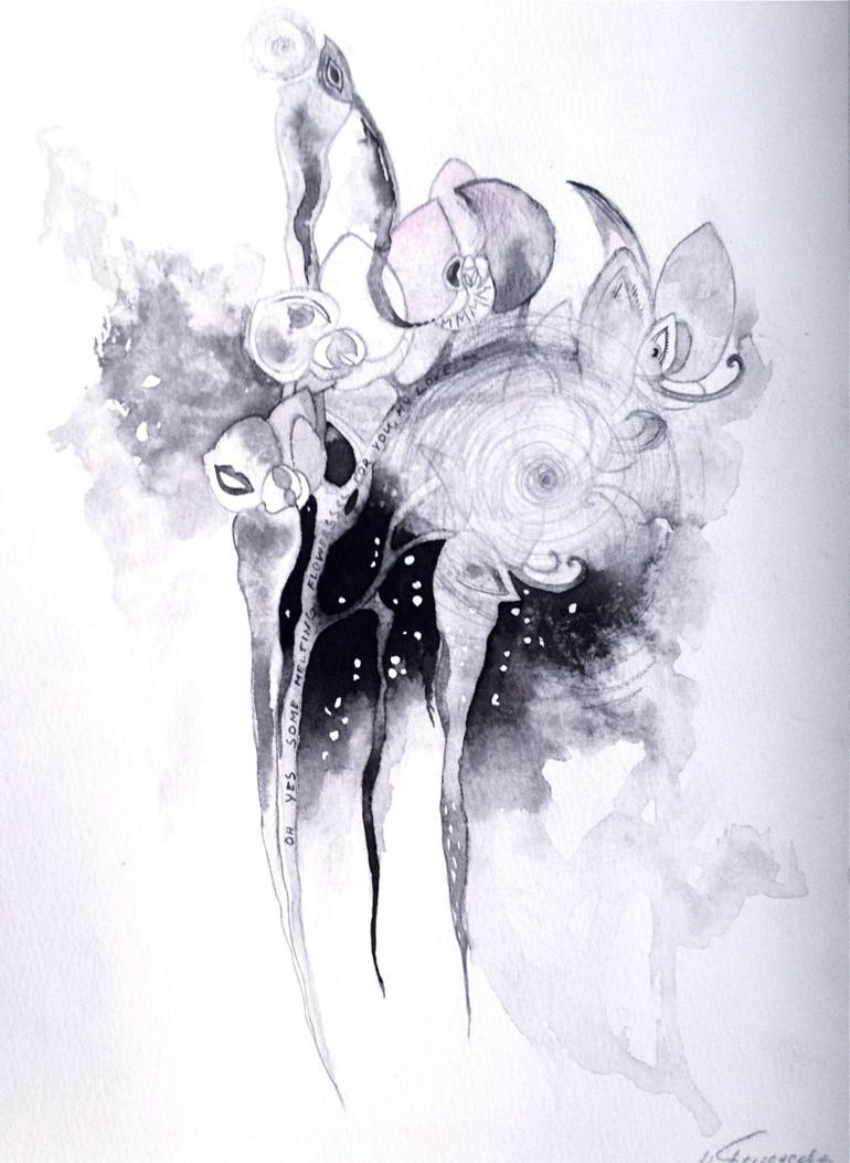 Some Melting Flowers For You My Love Painting by Maria Belousova ...