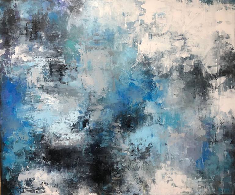 Blue composition Painting by Dejan Bozinovski | Saatchi Art