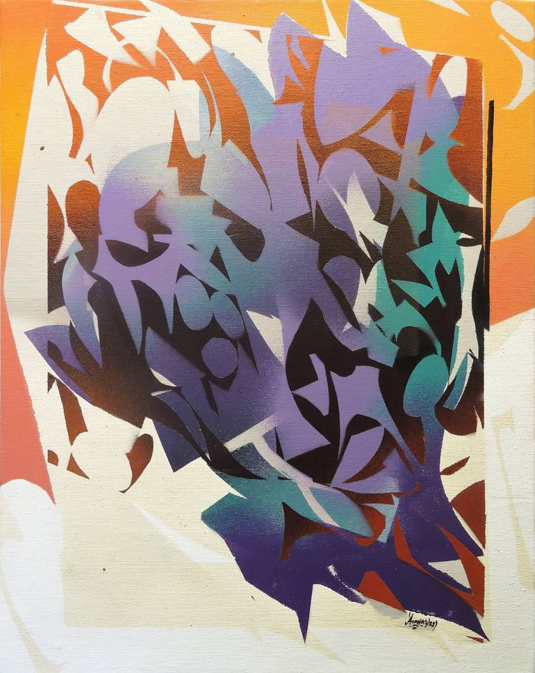 Collapsed square Painting by Koppány Árnyas | Saatchi Art