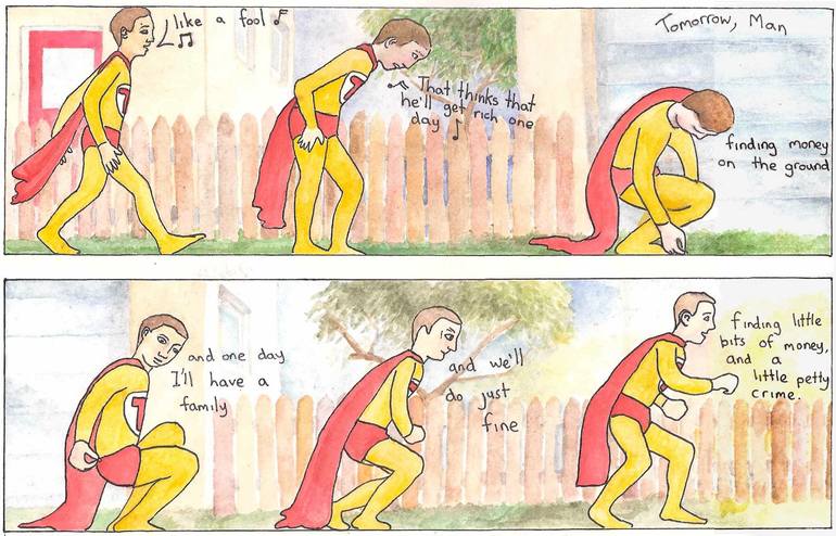 Tomorrow, Man Drawing by John Murray | Saatchi Art