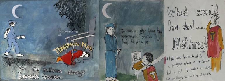 Tomorrow, Man Drawing by John Murray | Saatchi Art