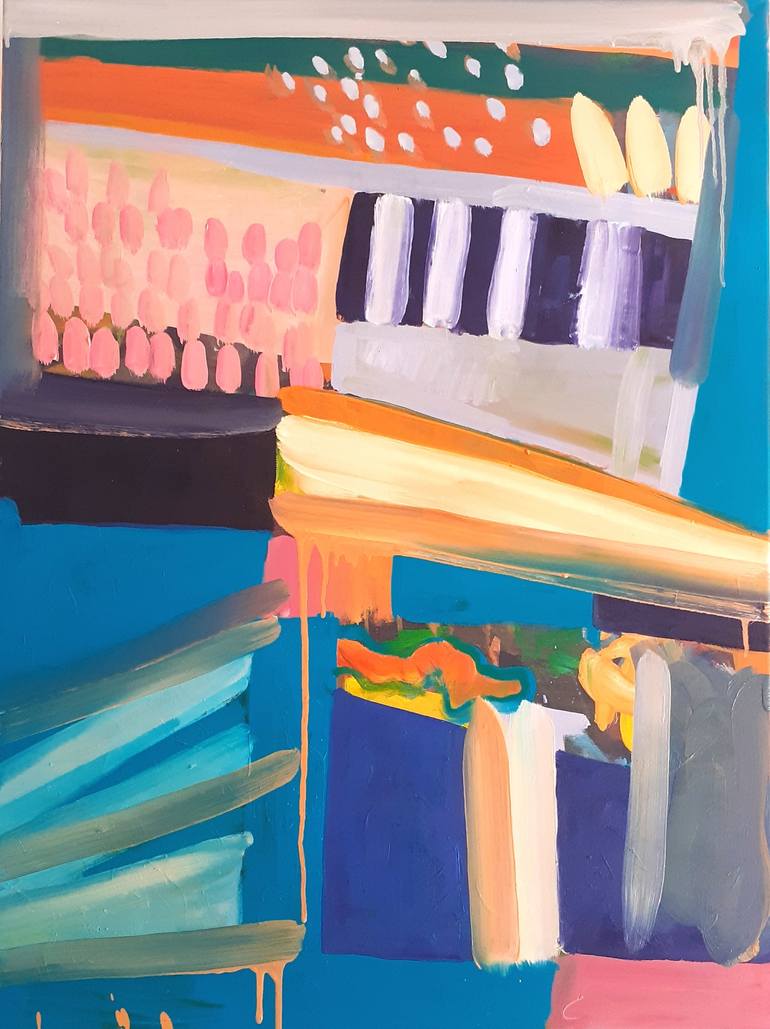 Garden in Blue Painting by Daniel G Porter | Saatchi Art