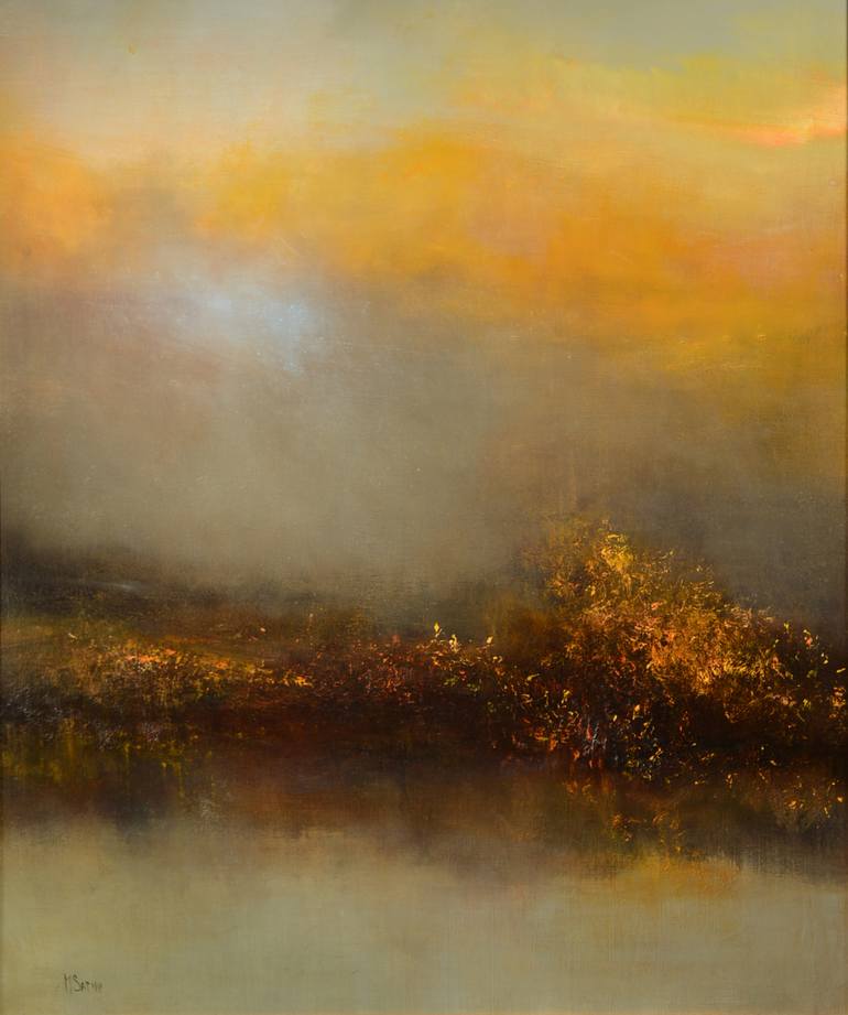 The Marsh In Sunrise Painting by Maurice Sapiro | Saatchi Art