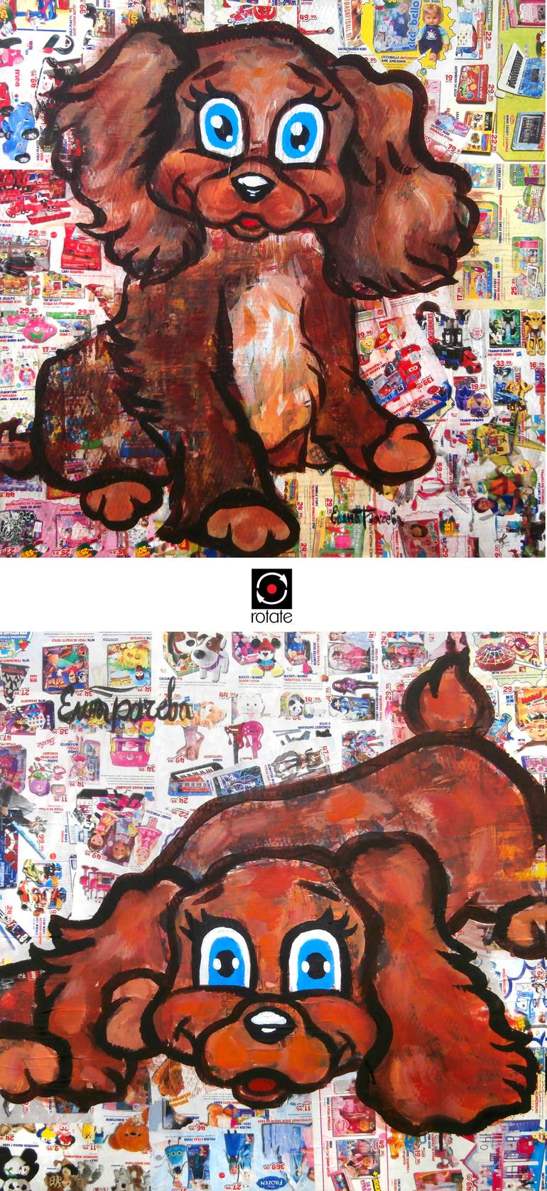 Artwork with two faces / Let's play together Painting by Elena Bacheva ...