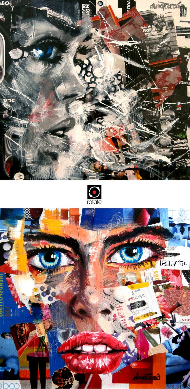 Artwork with two faces / Looking into the future Painting by Elena ...