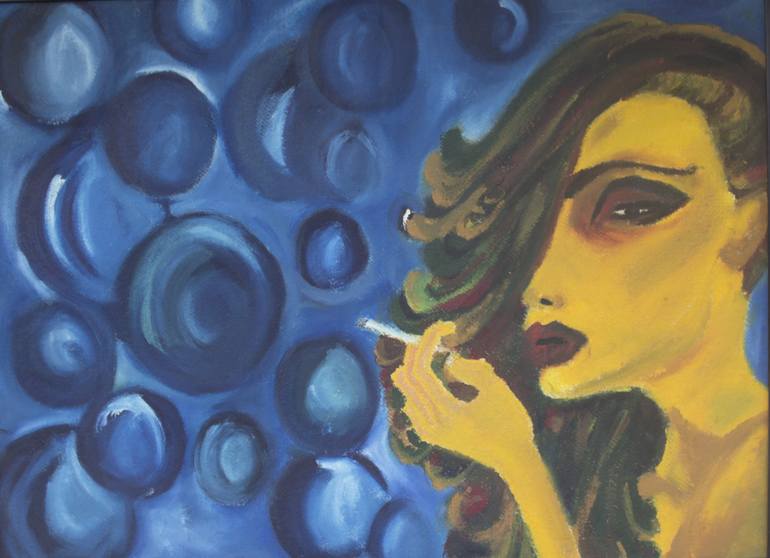 Smoking No Smoking Painting by camilla sebastian | Saatchi Art