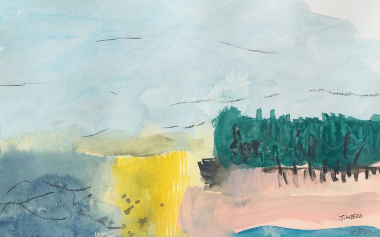 Sunlit Heights Painting by Jan Weiss | Saatchi Art