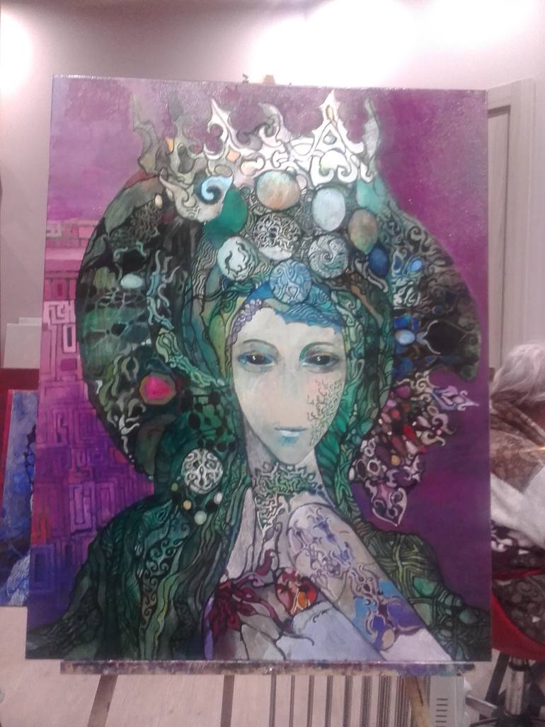 Verdelite (Green tourmaline) Painting by Olga Zelinskaya | Saatchi Art