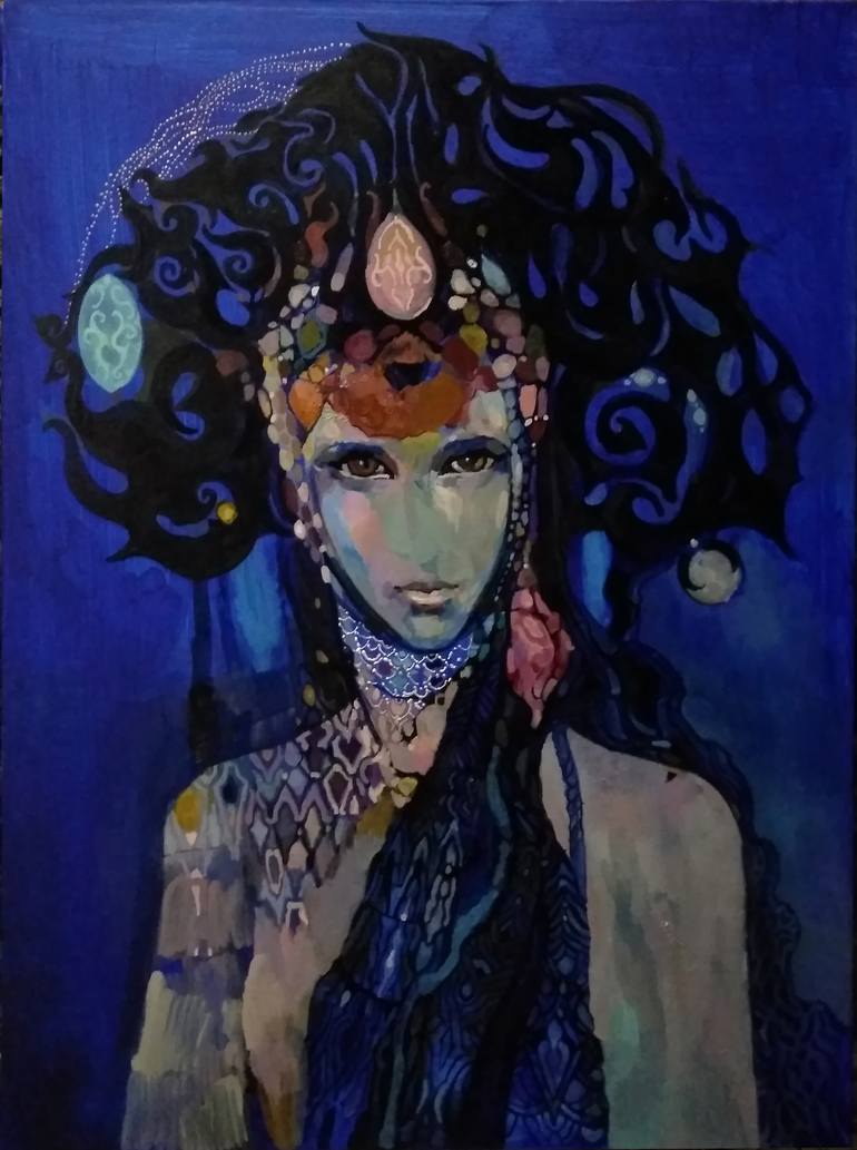 UBYKH PRINCESS Painting by Olga Zelinskaya | Saatchi Art