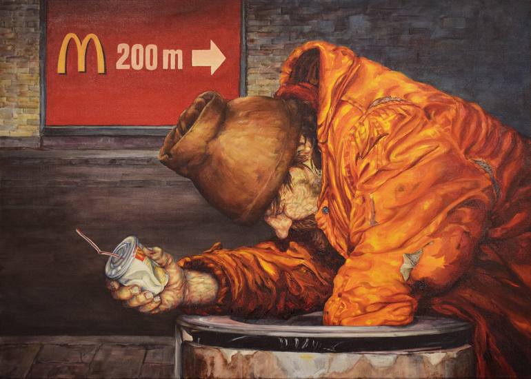 Fast food Painting by Peter Schipper | Saatchi Art