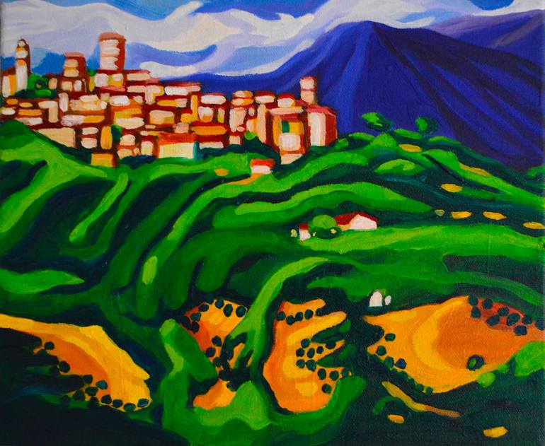 Soleil sur la Toscane Painting by Paul Saucier | Saatchi Art