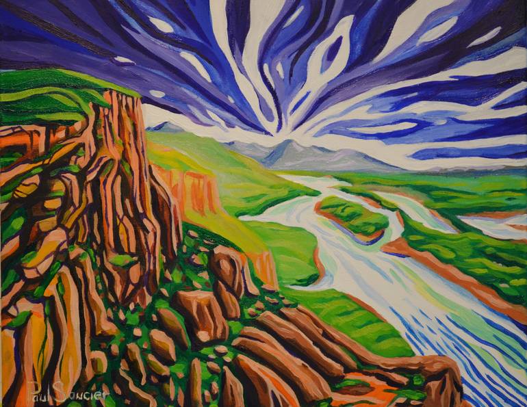 Nouvel Horizon / New Horizon Painting by Paul Saucier | Saatchi Art