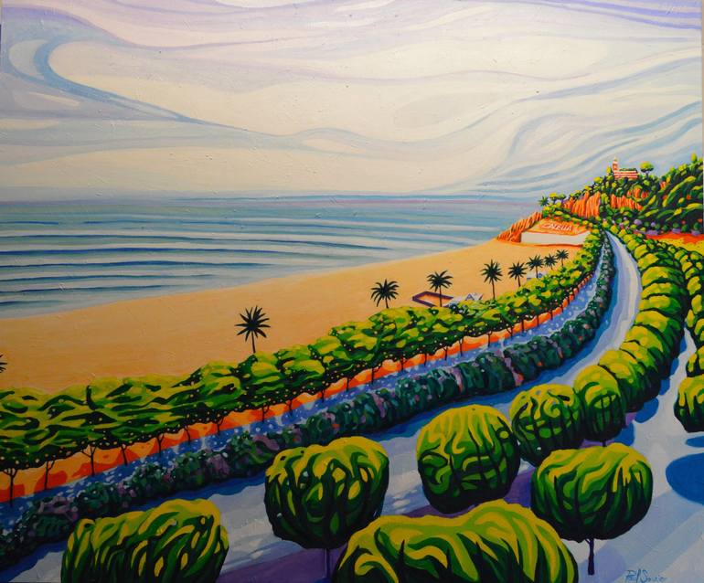 Plage de Calella Painting by Paul Saucier | Saatchi Art