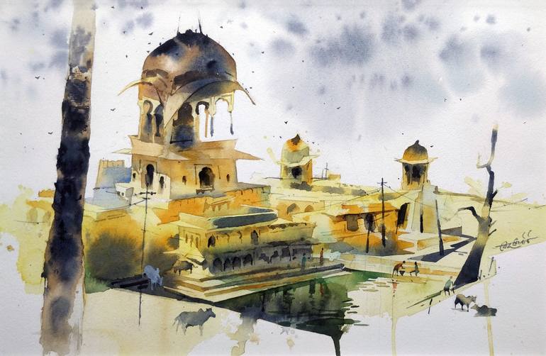 ShikarBurj BUNDI Painting by Vikrant Shitole | Saatchi Art