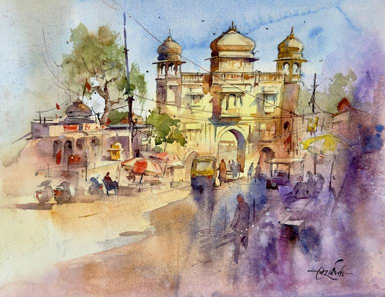 Gadisar Lake, Jaisalmer, Rajasthan Painting by Vikrant Shitole ...