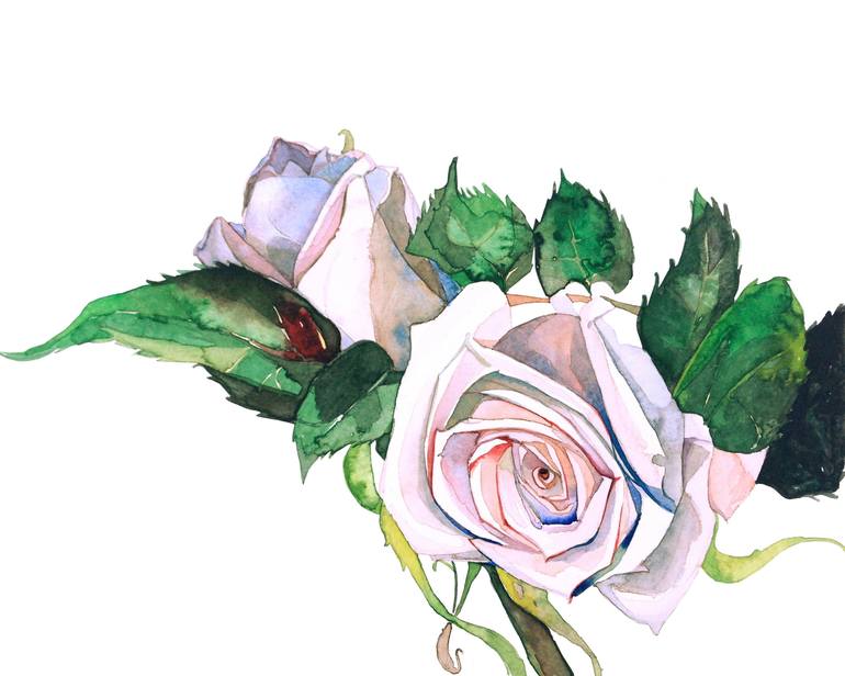 The White Series: Rosie Painting by Michelle Thomas | Saatchi Art