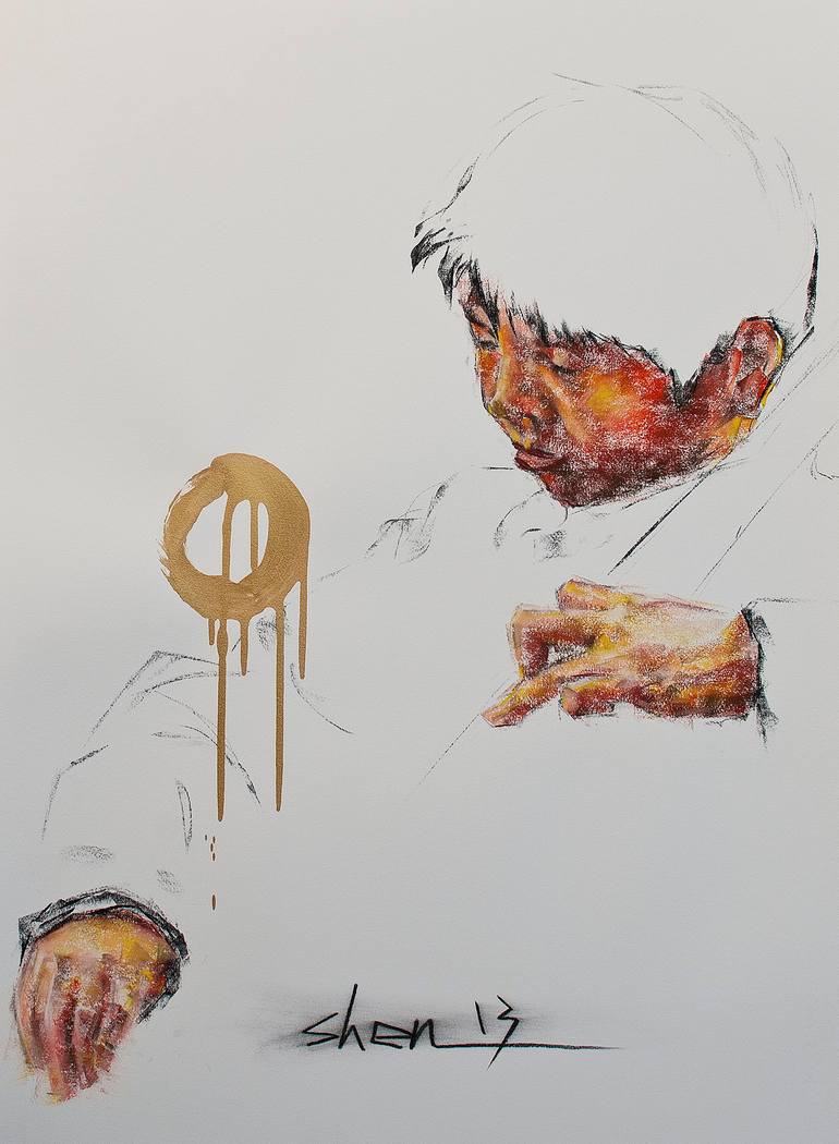 A Gentle Touch Drawing by Chia Hui Shen | Saatchi Art