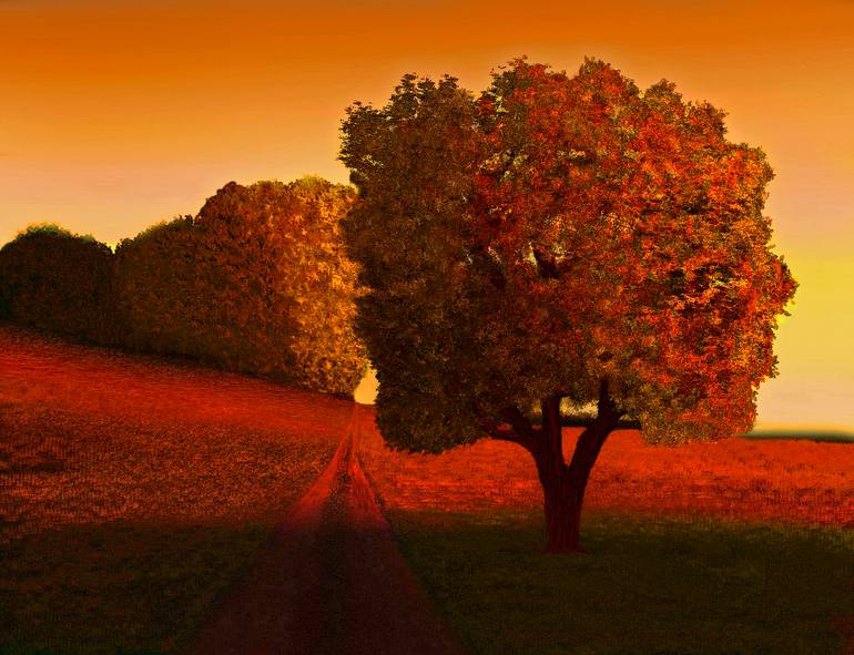 Shadow Trees Painting by John Townes | Saatchi Art