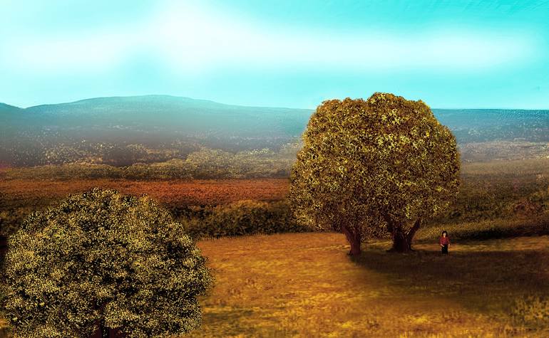 Berkshire Meadow Painting by John Townes | Saatchi Art