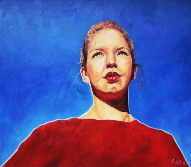 red lipps Painting by Daniel Wimmer | Saatchi Art