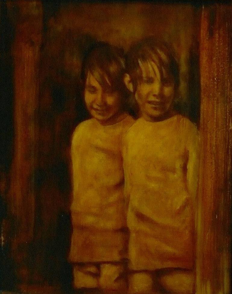 Timothy and Nicholas Mountbatten Painting by Claire Moore | Saatchi Art