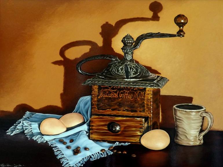 Coffee Grinder Painting by Linda Becker | Saatchi Art