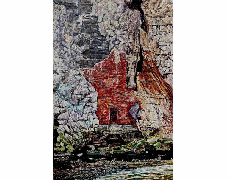 Ruins Of Private Sea Pool Painting by Stephen MacPhail | Saatchi Art