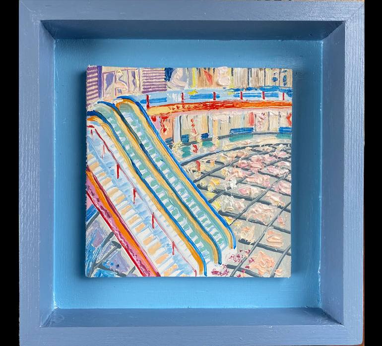 Deserted Shopping Centre Painting by Stephen MacPhail | Saatchi Art