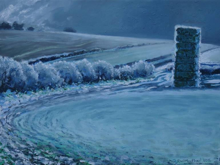 Bale Stack Painting by Stephen Macphail | Saatchi Art