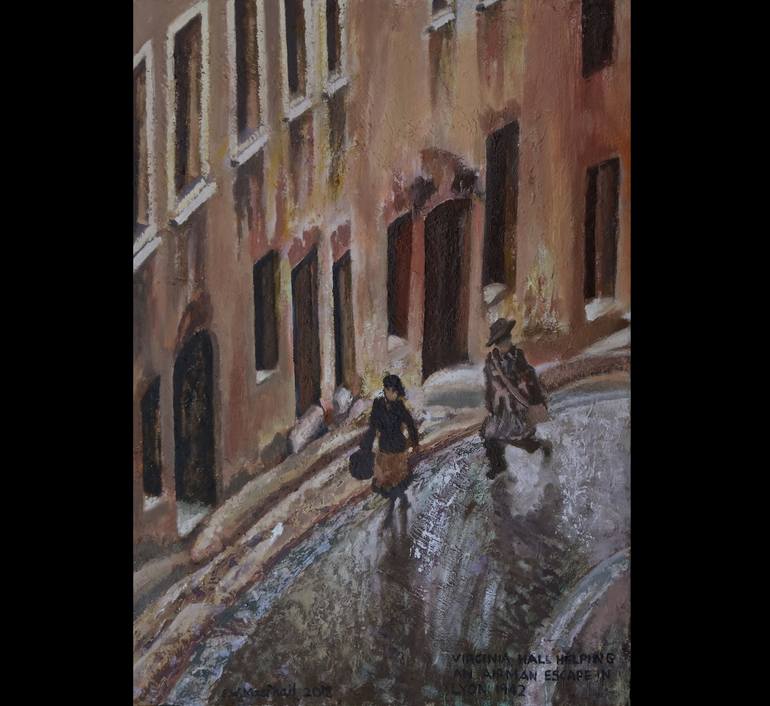 Agent Virginia Hall In Lyon Painting by Stephen MacPhail | Saatchi Art