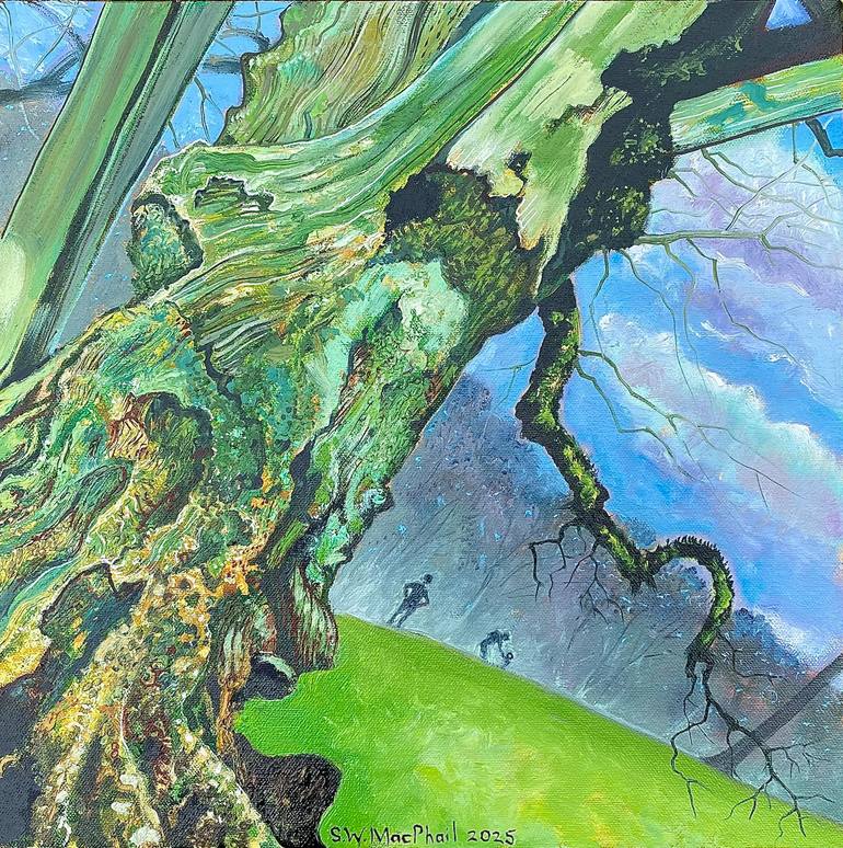 Tree Trunk Painting by Stephen Macphail | Saatchi Art