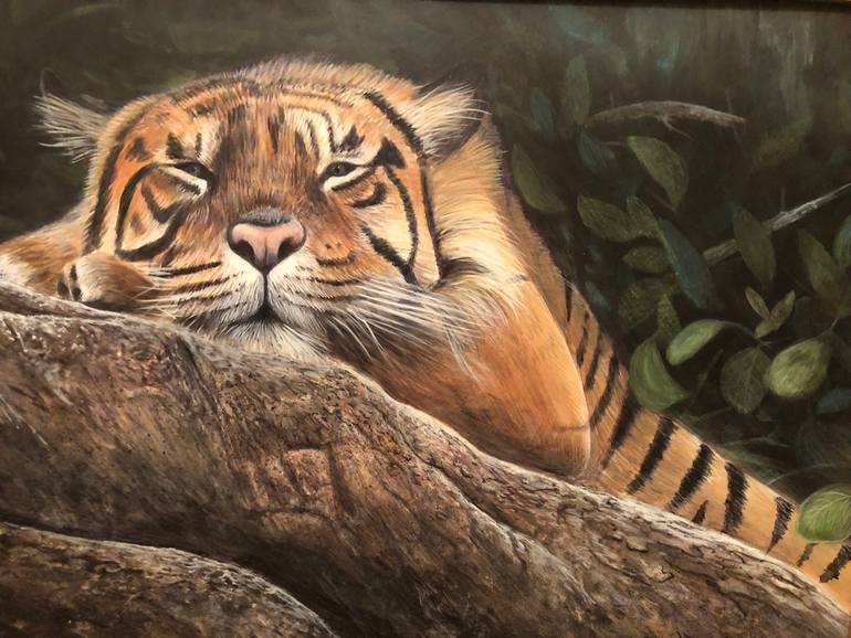 Tiger Time Painting by Robert Post | Saatchi Art