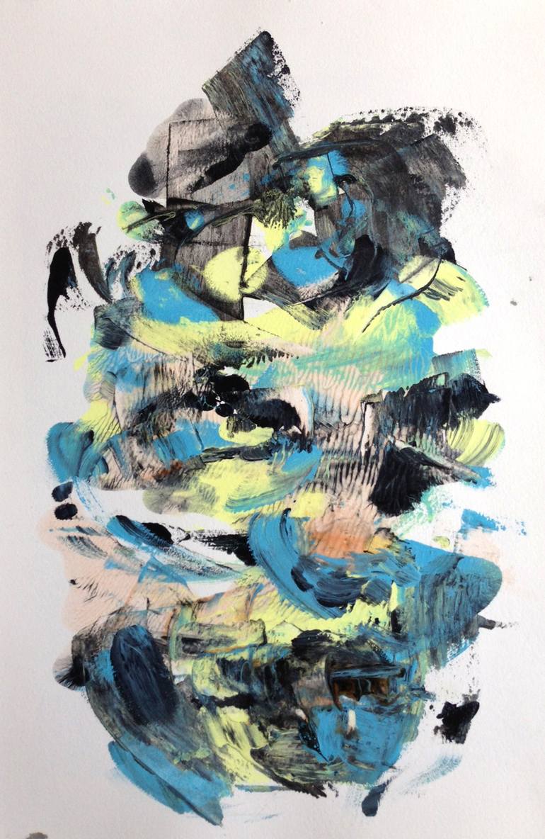 Self Portrait From Memory- Monotype SOLD Painting by Catherine Graffam ...