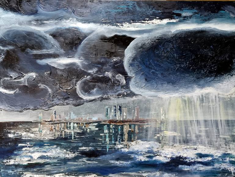 Sun after storm Painting by Cecile Gonne-Victoria | Saatchi Art