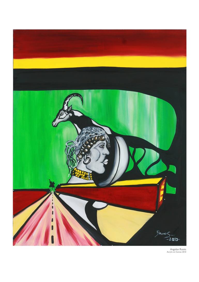 Angolan roots Painting by bruno santos | Saatchi Art
