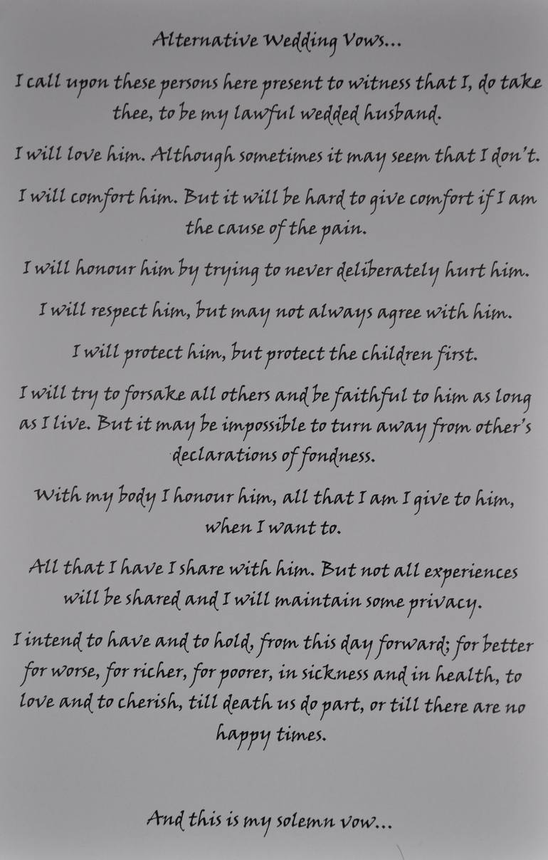 The Alternative Vows Installation by Sharon Reeves | Saatchi Art