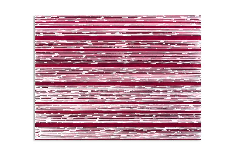 Interference Metallic Red White Painting by Colin McCallum | Saatchi Art