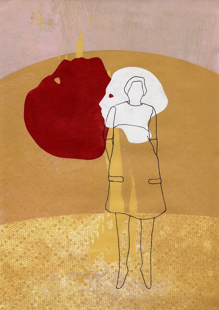 Red Dress Painting by Maria Rendon | Saatchi Art