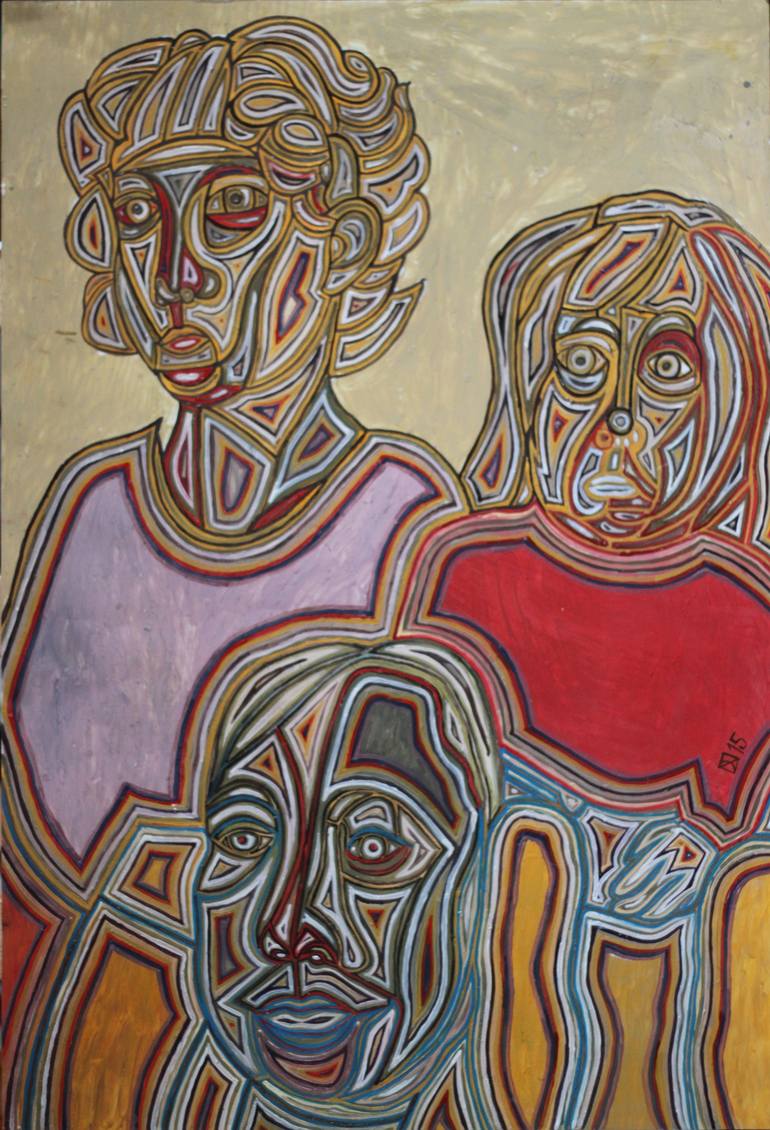 Fernsehgesichter Painting by Daniela Neumann | Saatchi Art