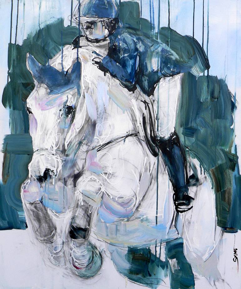 Olympic Dreaming - Equestrian Painting by Nina Smart | Saatchi Art