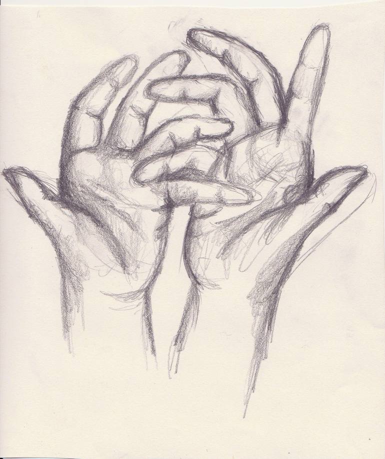 Hands Drawing by Mallory Painter | Saatchi Art
