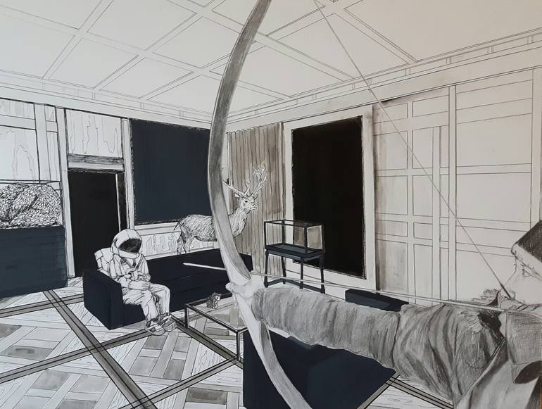 Archer Drawing by Helene Koopmans | Saatchi Art