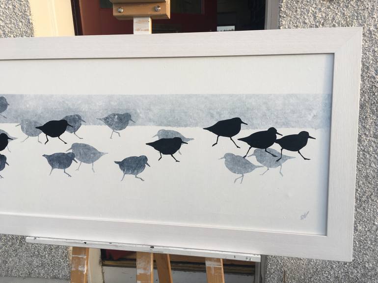 sanderlings I Painting by Sandra Vick | Saatchi Art