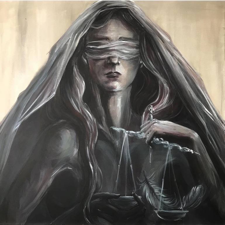 Iustitia Painting by Reka Ferenczi | Saatchi Art