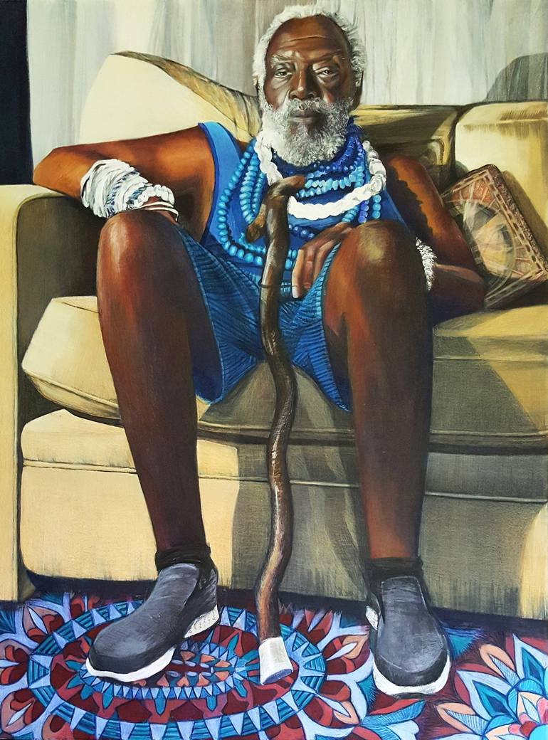 RAYMOND JOHNSON ʻDa Mayor of Hiloʻ Painting by Ethel Mann | Saatchi Art